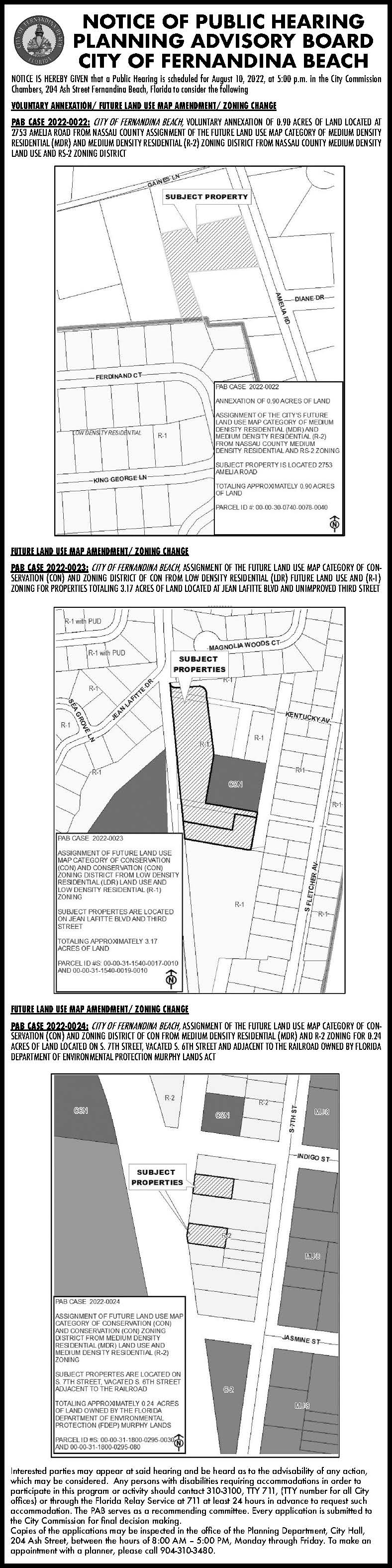NOTICE OF PUBLIC HEARING VOLUNTARY ANNEXATION/ FUTURE LAND USE MAP ...